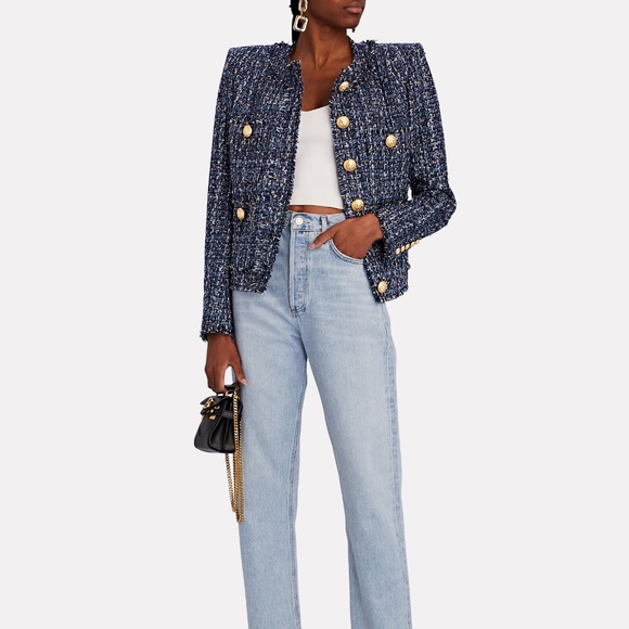 Balmain | Jackets & Coats | Balmain Metallic Boucle Tweed Jacket | Poshmark